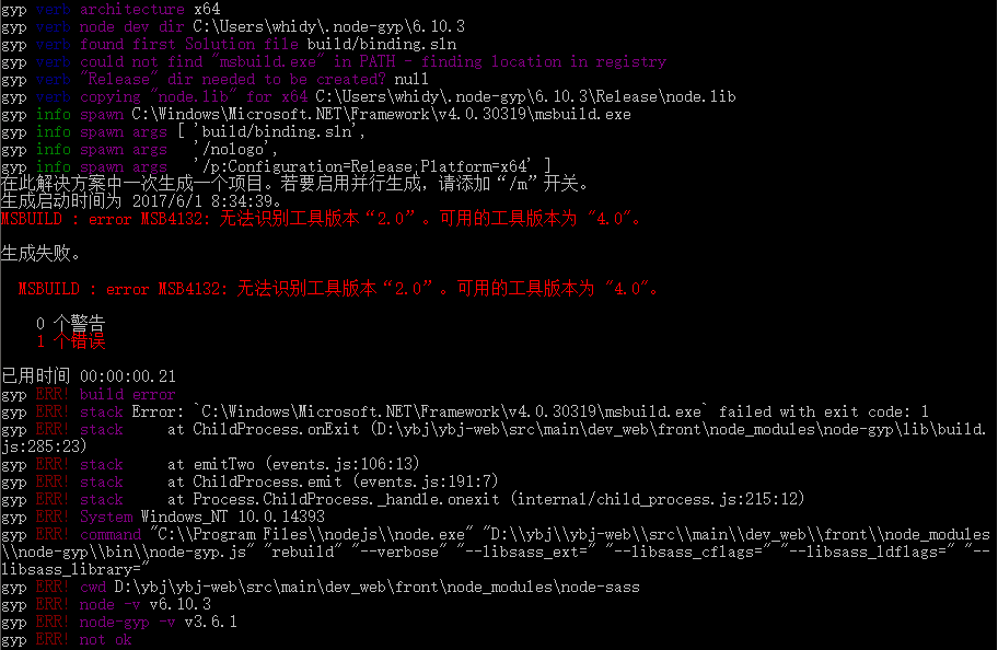 Windows 10 64bit 下nodejs报错”MSBUILD : error MSB4132:…”解决 – Whidy Blog Windows 10 64bit 下nodejs报错”MSBUILD : error MSB4132:…”解决 – Whidy Blog